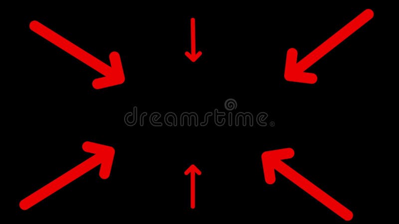 Grunge Red Hand-drawn Animated Arrows Loop Stop Motion Overlay Abstract ...