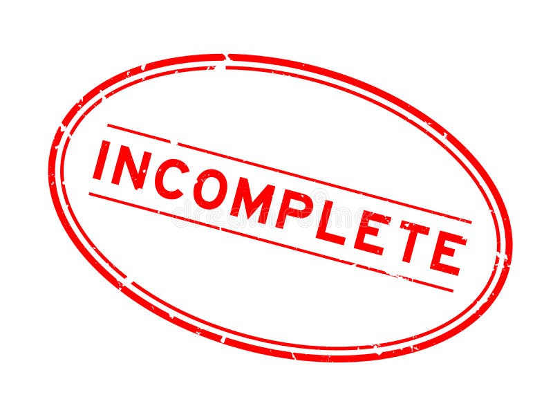 Grunge Red Incomplete Word Oval Rubber Stamp on White Background Stock ...