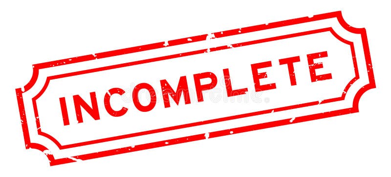 Grunge Red Incomplete Word Rubber Stamp on White Background Stock ...