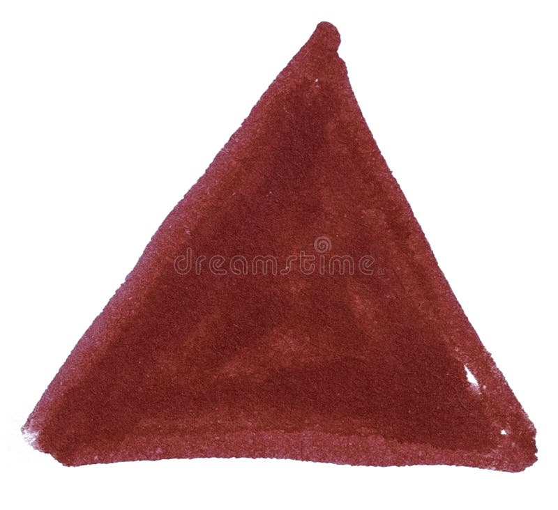 Grunge Red Marker Pen Hand-Drawn Triangle Isolated on White Background ...