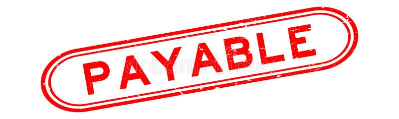 Grunge Red Payable Word Rubber Stamp on White Background Stock Vector ...