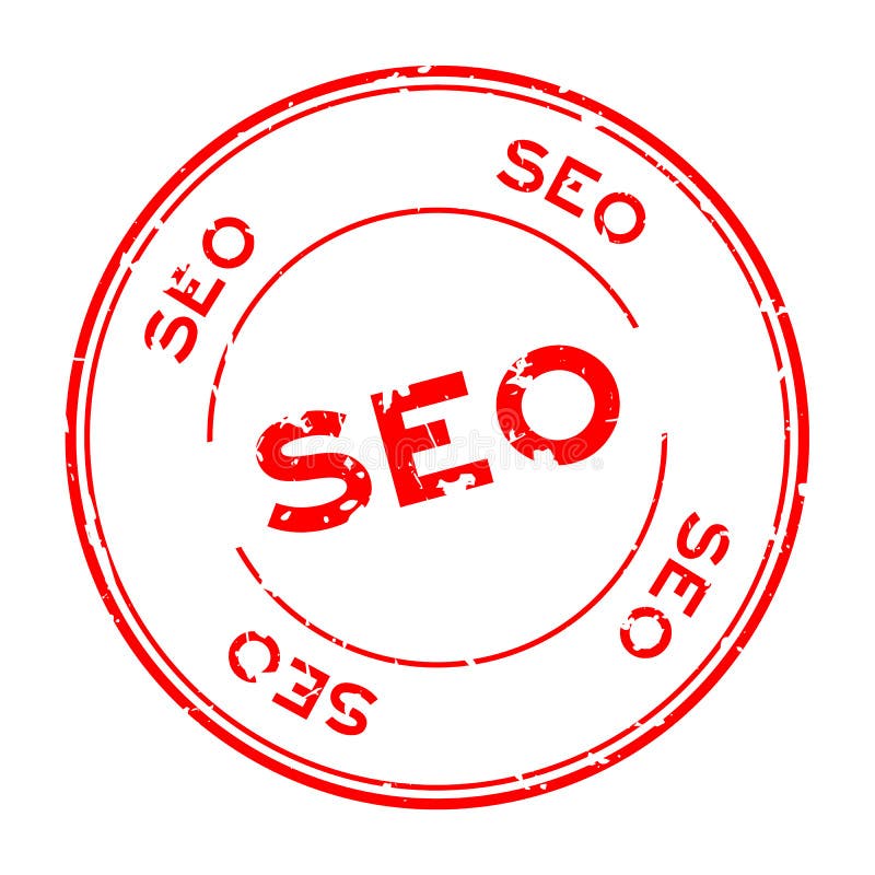 Grunge Red SEO Abbreviation of Search Engine Optimization Word Round ...