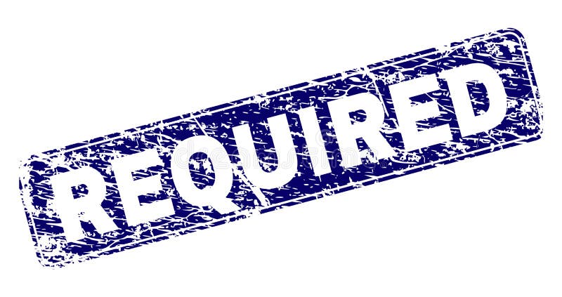 Grunge REQUIRED Framed Rounded Rectangle Stamp Stock Vector ...