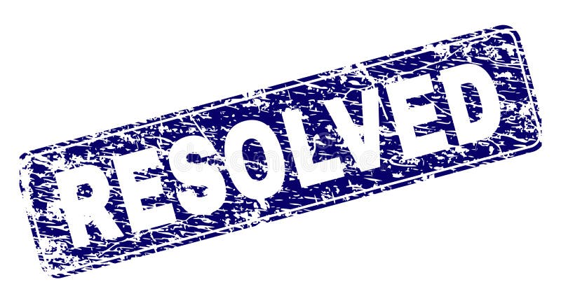 Grunge RESOLVED Rectangle Stamp Stock Vector - Illustration of frame ...