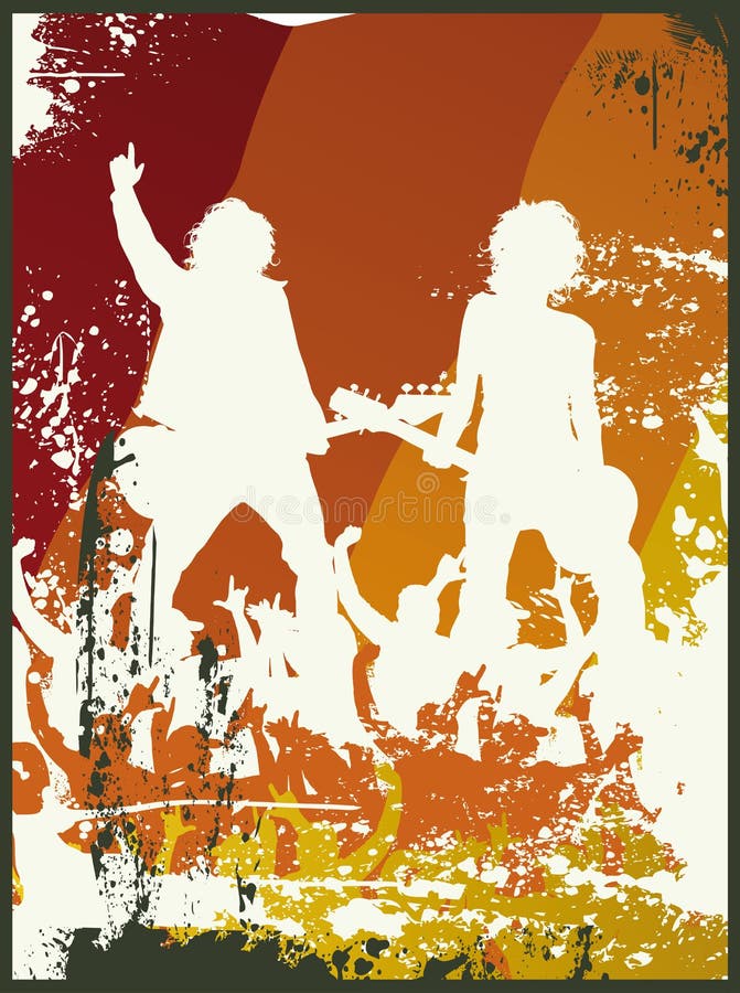 Grunge Retro Band stock illustration. Illustration of rock - 6025697