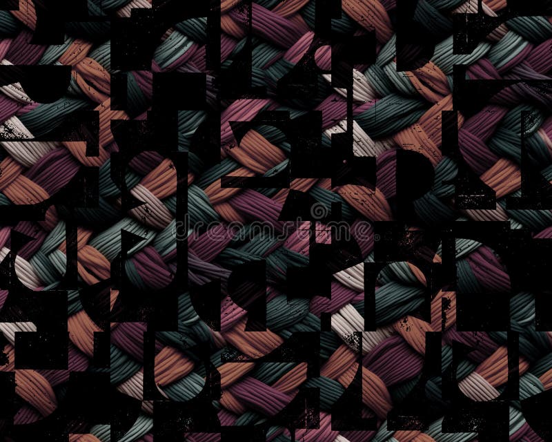 Grunge Revival Pattern Artwork Design Composition Stock Illustration ...