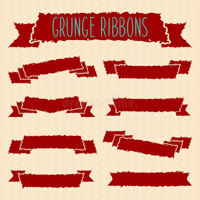 Grunge ribbons stock vector. Illustration of ribbon, color - 31016228