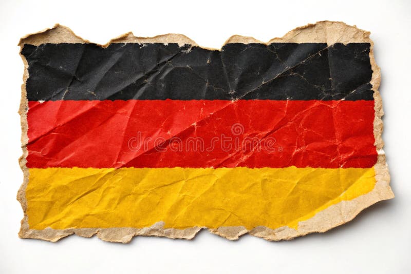 Grunge Ripped Paper German Flag Pattern Stock Illustration ...