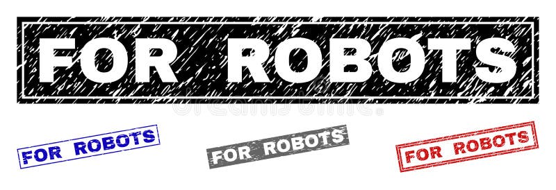 Grunge for ROBOTS Scratched Rectangle Watermarks Stock Vector ...
