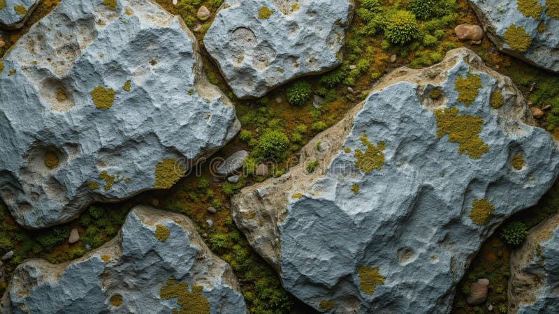 Grunge Rock Texture, Seamless Mossy Stone Surface Pattern - Top-Down ...