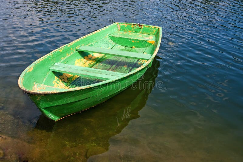 Red rowing boat stock image. Image of grunge, grass, transportation ...
