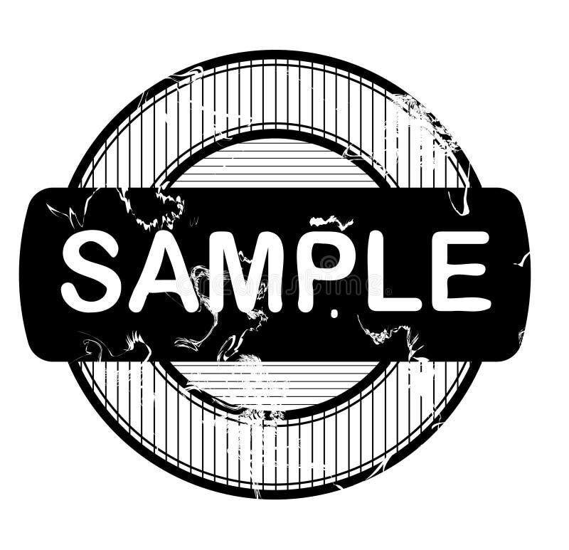 Sample Stamp on White Background. Stock Illustration - Illustration of ...