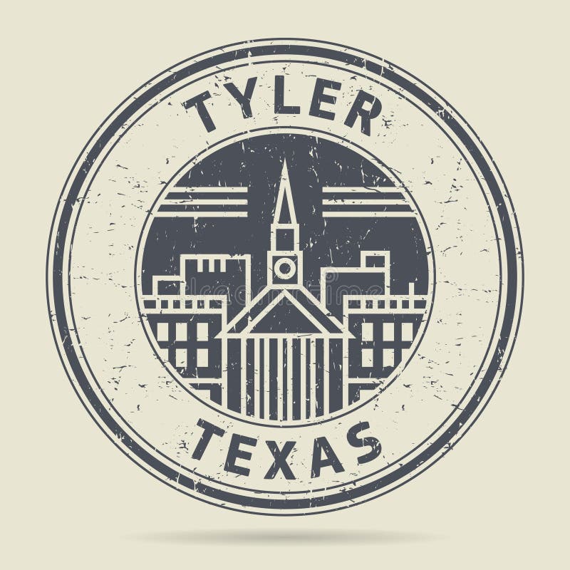 Grunge Rubber Stamp or Label with Text Tyler, Texas Stock Vector ...