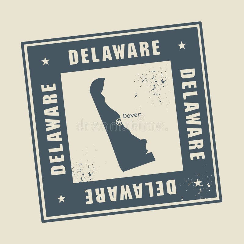 Grunge Rubber Stamp with Name of Delaware Stock Vector - Illustration ...