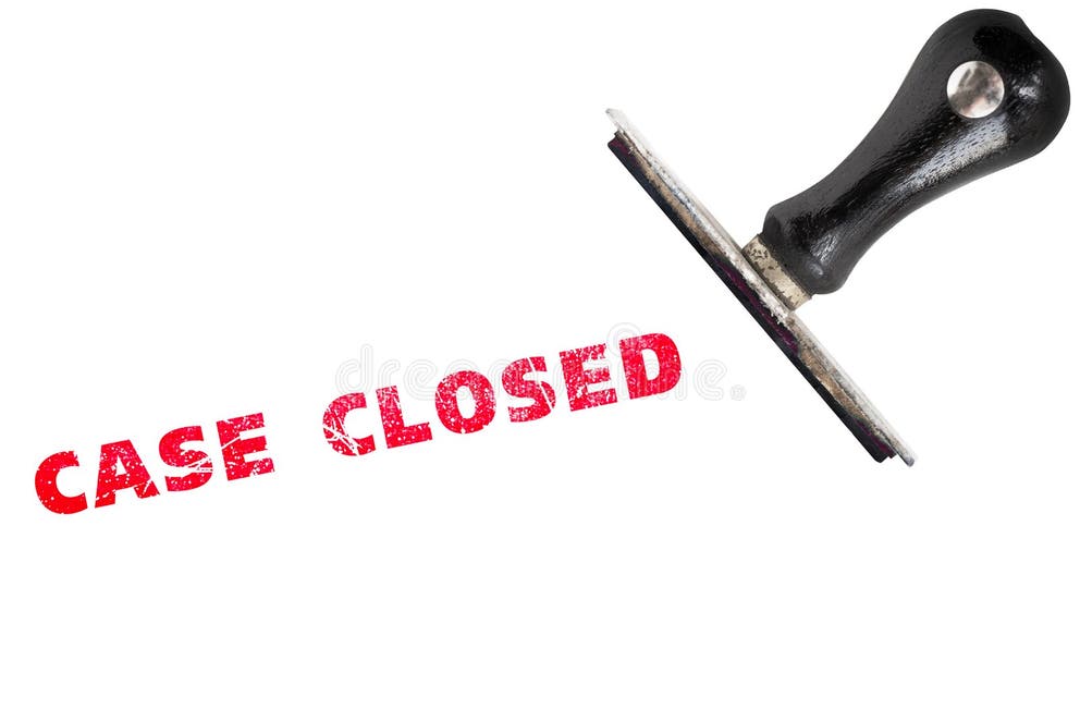 Grunge Rubber Stamp with Text Case Closed Stock Image - Image of finish ...