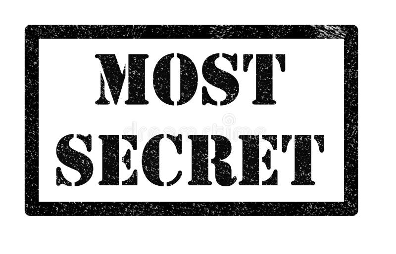 Grunge Rubber Stamp with Text Most Secret. Stock Illustration ...