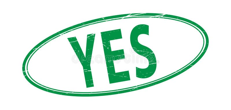 Yes Green Rubber Stamp Vector Illustration Stock Vector - Illustration ...