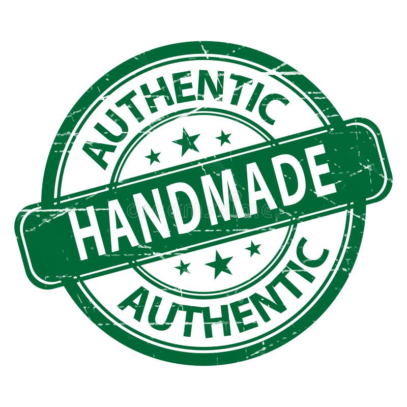 Authentic Handmade Rubber Stamp, Vector Illustration Stock Vector ...