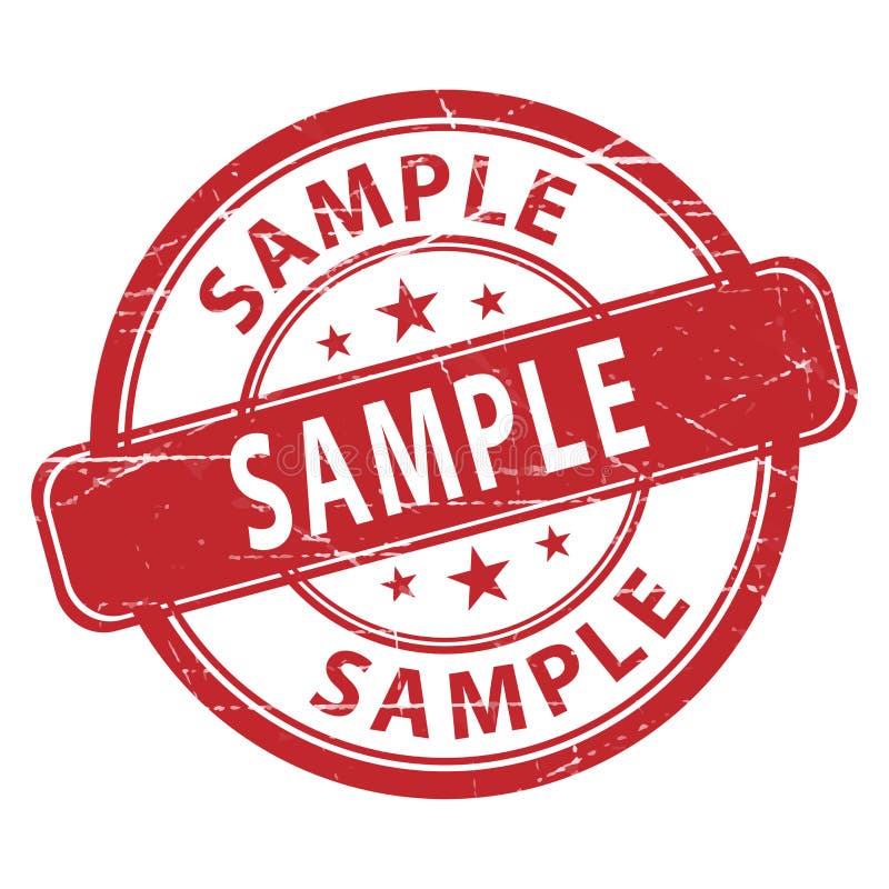 Sample Red Rubber Stamp Vector Illustration Stock Vector - Illustration ...
