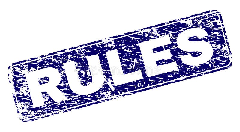 Grunge RULES Framed Rounded Rectangle Stamp Stock Vector - Illustration ...