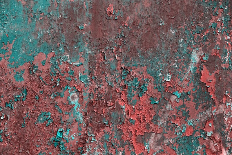 Grunge Rusted Metal Texture, Covered with Old Colored Paint, Rust and ...