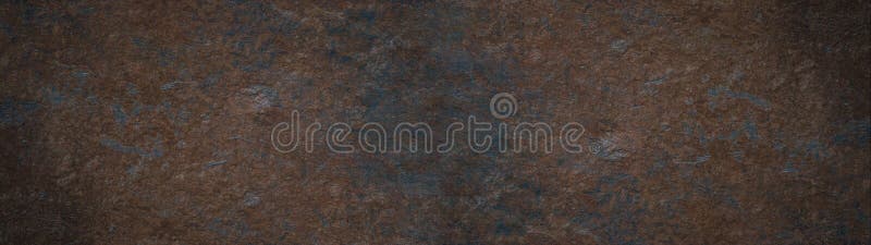 Grunge Rusty Dark Metal Stone Background Texture Banner Panorama Stock ...