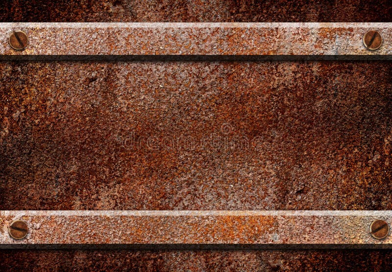 Old Rusty Metal Plate Background with Rivets Stock Photo - Image of ...