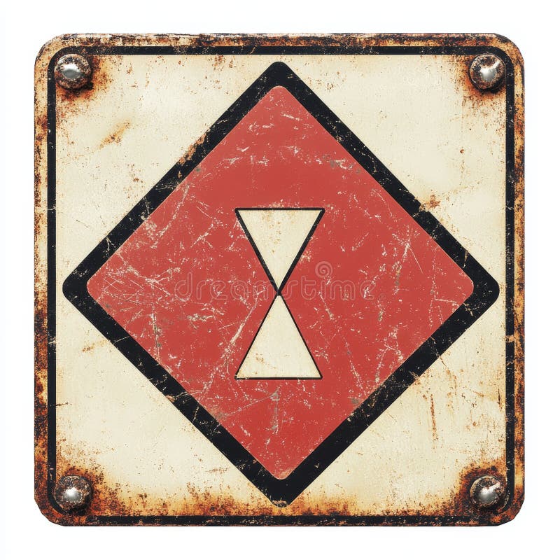 Grunge Rusty Warning Sign, Vector Illustration Eps 10. Stock ...