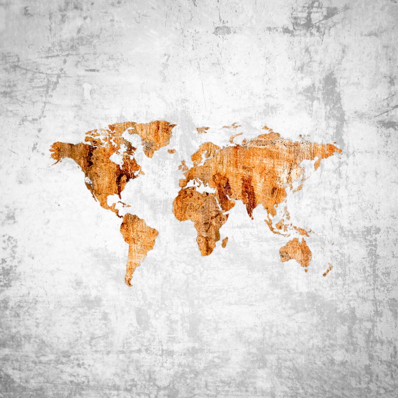 Grunge rusty world map stock illustration. Illustration of back - 98595174