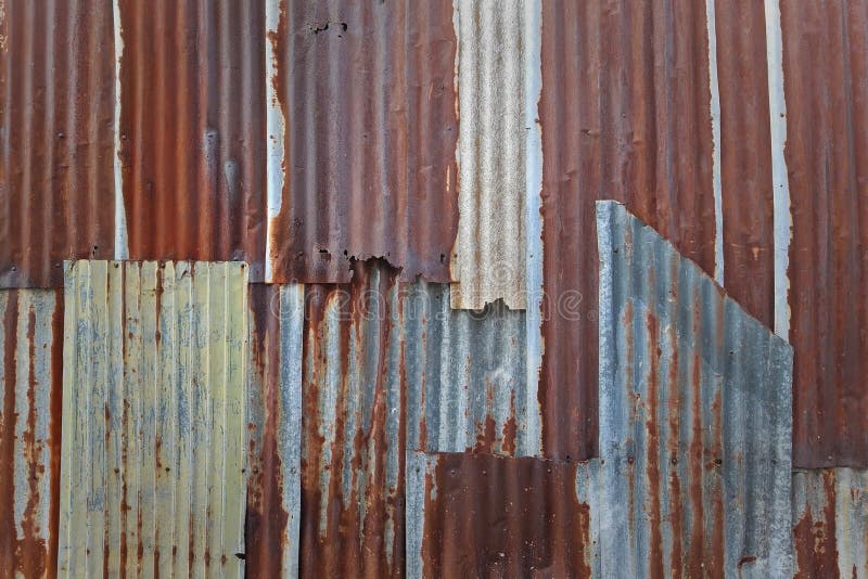 Grunge Rusty Zinc or Rust Iron Barn Wall for Texture Background Stock ...