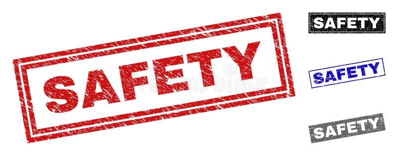 Grunge SAFETY FIRST Scratched Round Watermarks Stock Vector ...