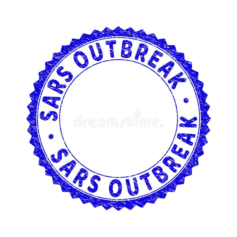 Grunge SARS OUTBREAK Textured Round Rosette Stamp Stock Vector ...