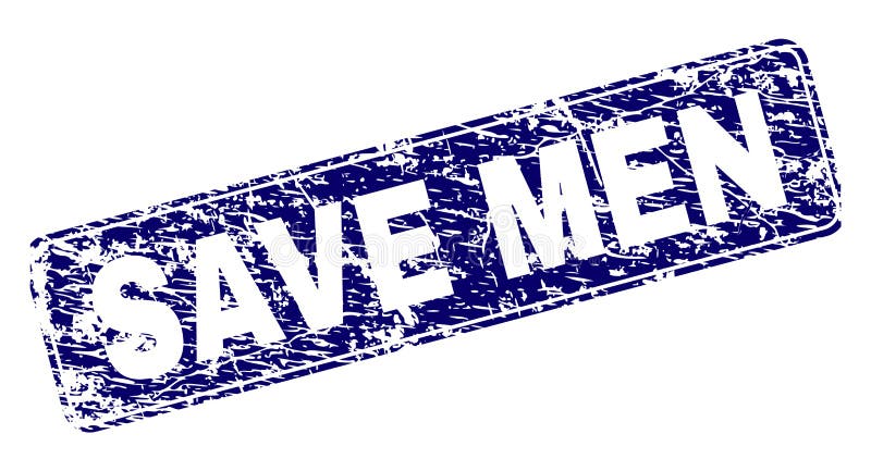 Grunge SAVE MEN Framed Rounded Rectangle Stamp Stock Vector ...