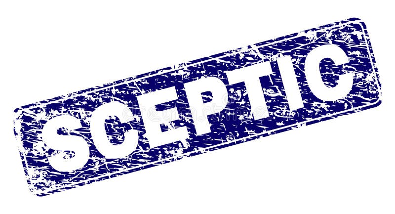 Grunge SCEPTIC Framed Rounded Rectangle Stamp Stock Vector ...