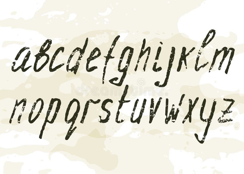 Scratch Font Typeface Design Vector Stock Vector - Illustration of ...