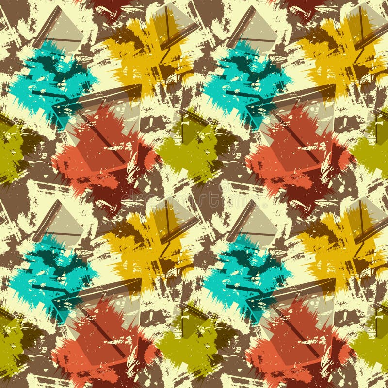 Grunge Seamless Pattern with Glass Silhouettes. Vector Stock Vector ...