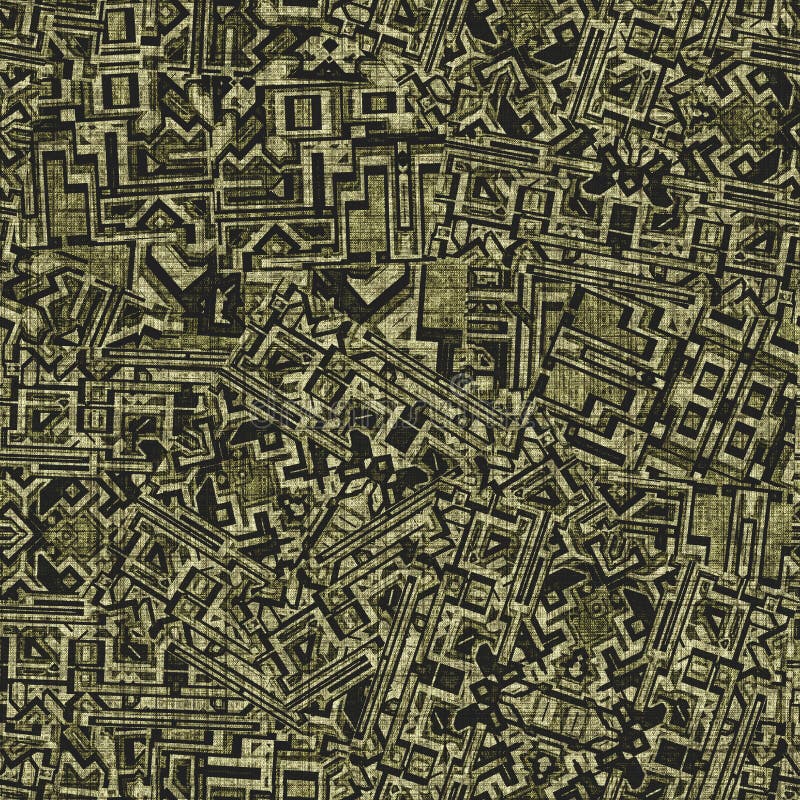 Grunge Sepia Random Geometric Dyed Seamless Texture Material. Irregular ...