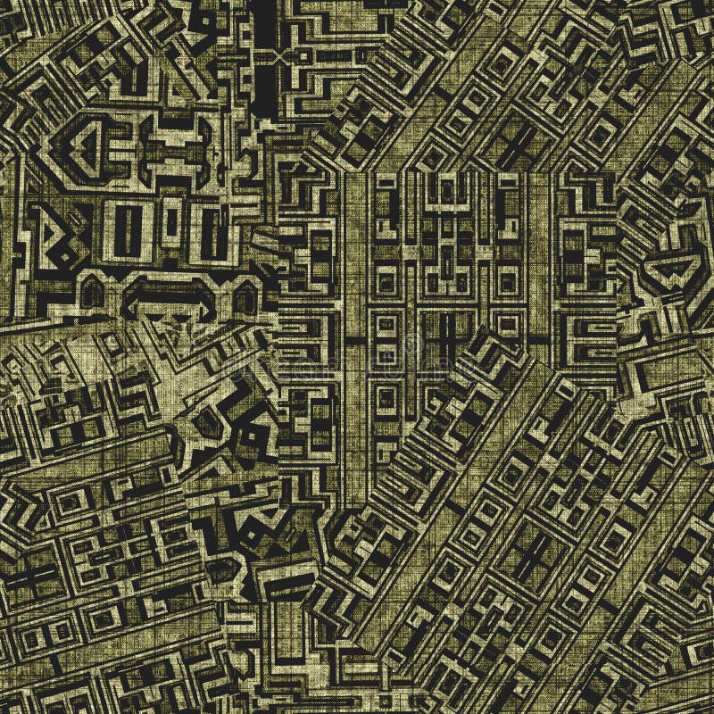 Grunge Sepia Random Geometric Dyed Seamless Texture Material. Irregular ...