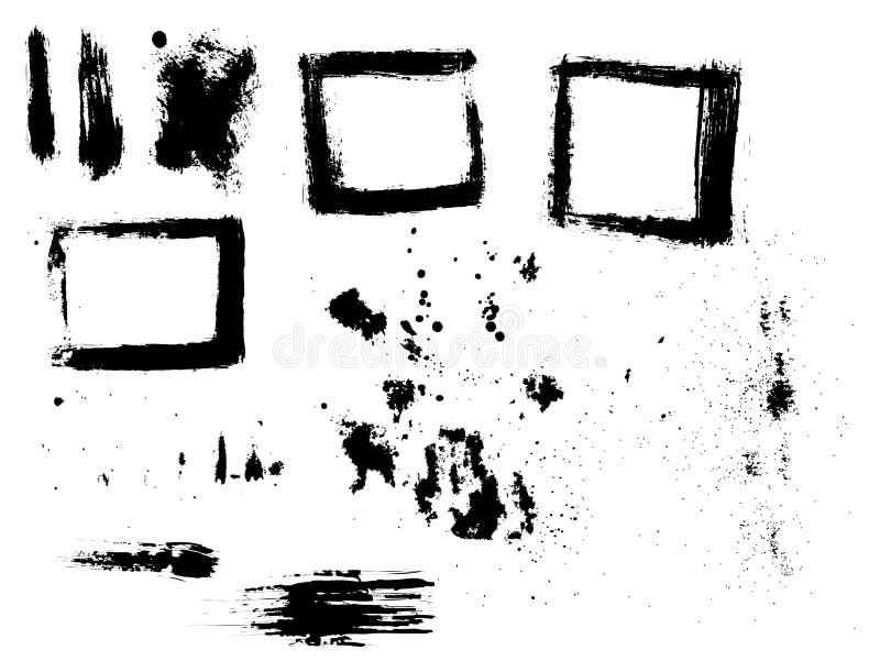 Grunge Edges Collection stock vector. Illustration of brushed - 23288988