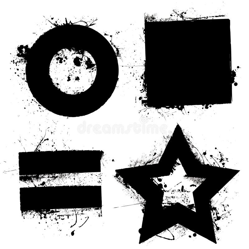 Grunge shapes stock vector. Illustration of splatter - 12587702