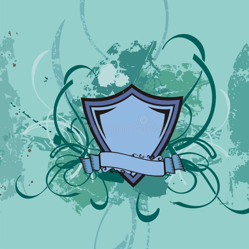 Green shield stock vector. Illustration of metal, luminescent - 15807107