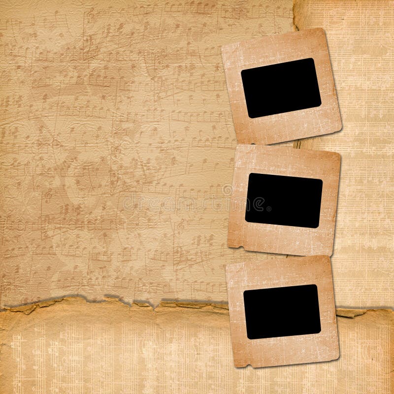 Grunge Slides from Old Papers Stock Illustration - Illustration of ...