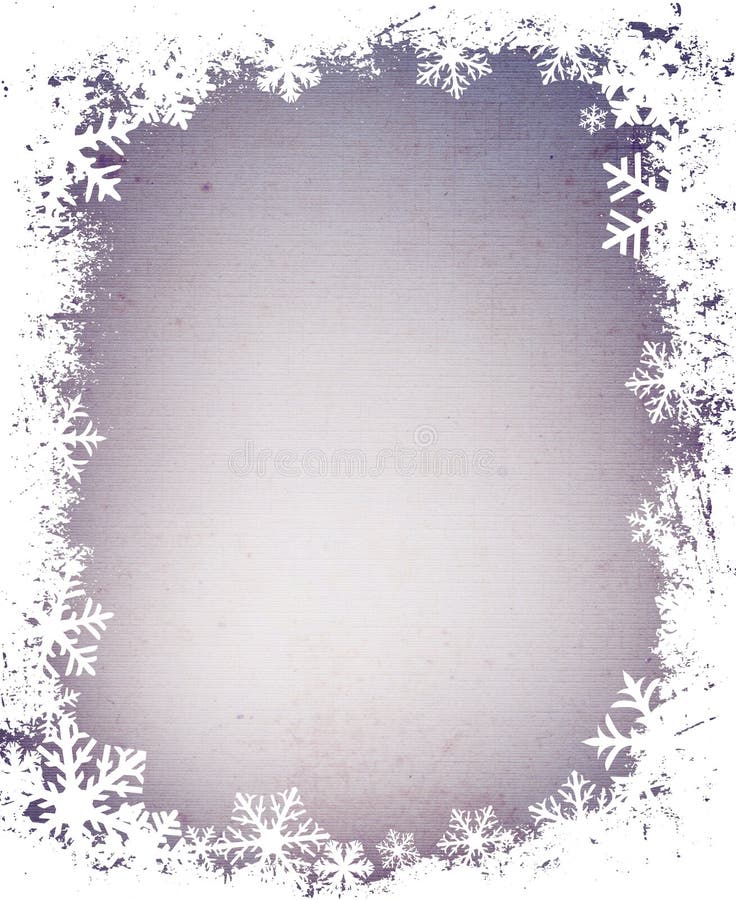 Grunge snowflakes frame stock illustration. Illustration of flake - 1698049