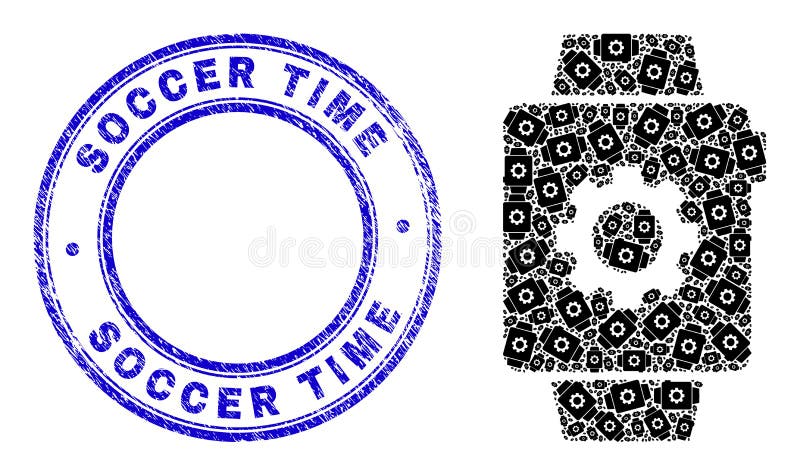 Grunge Soccer Time Stamp and Smart Watches Settings Recursion Mosaic of ... Grunge Soccer Time Stamp and Smart Watches Settings Recursion Mosaic of ...