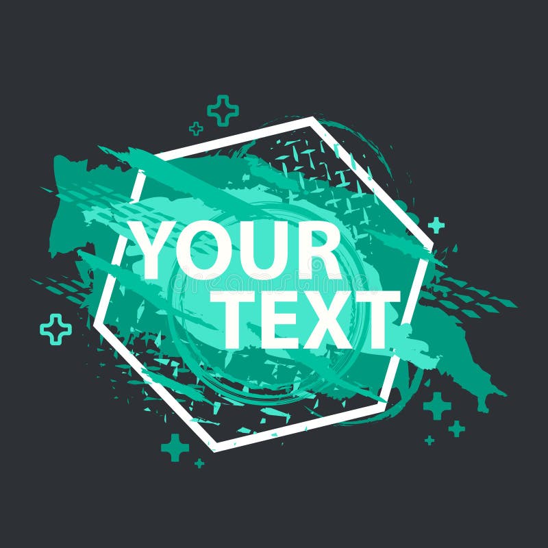 Grunge Splash Banner. Vector Splatter Labels with Space for Text ...