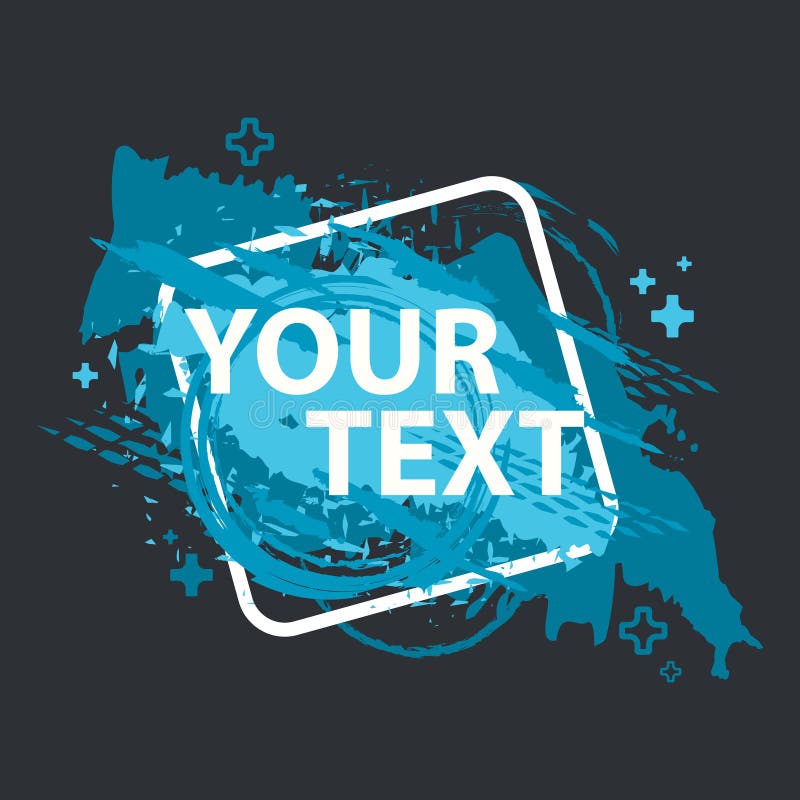 Grunge Splash Banner. Vector Splatter Labels with Space for Text ...