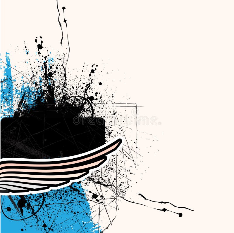 Grunge splash design stock vector. Illustration of message - 14792069