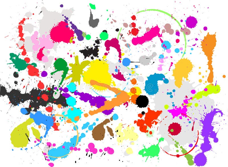 Ink splats stock vector. Illustration of abstract, splatter - 197409
