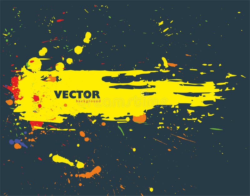 Grunge Splatter Banner Design. Stock Vector - Illustration of smear ...