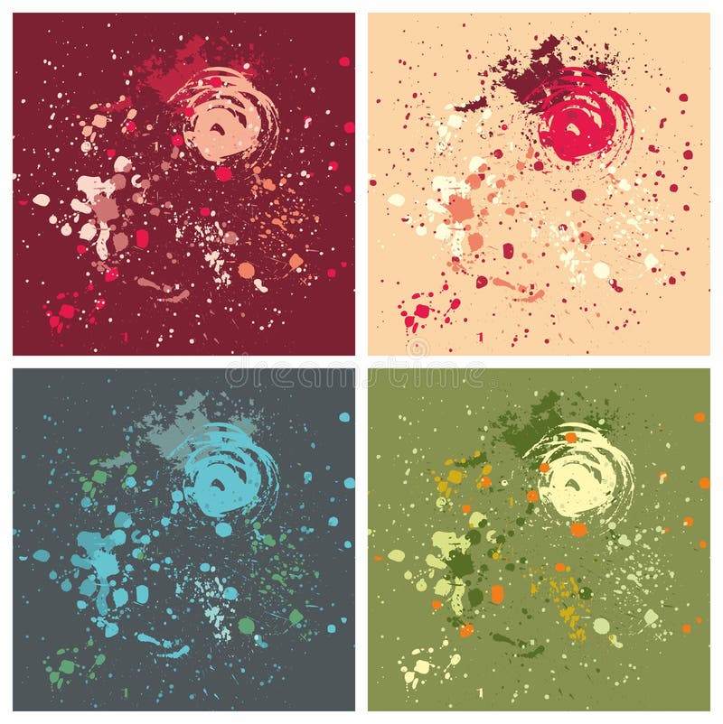 Grunge splatter design set stock vector. Illustration of dots - 86506622